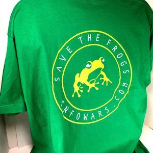 Tultex | Shirts | Save The Frogs Mens Green Tshirt Xl Infowars | Poshmark